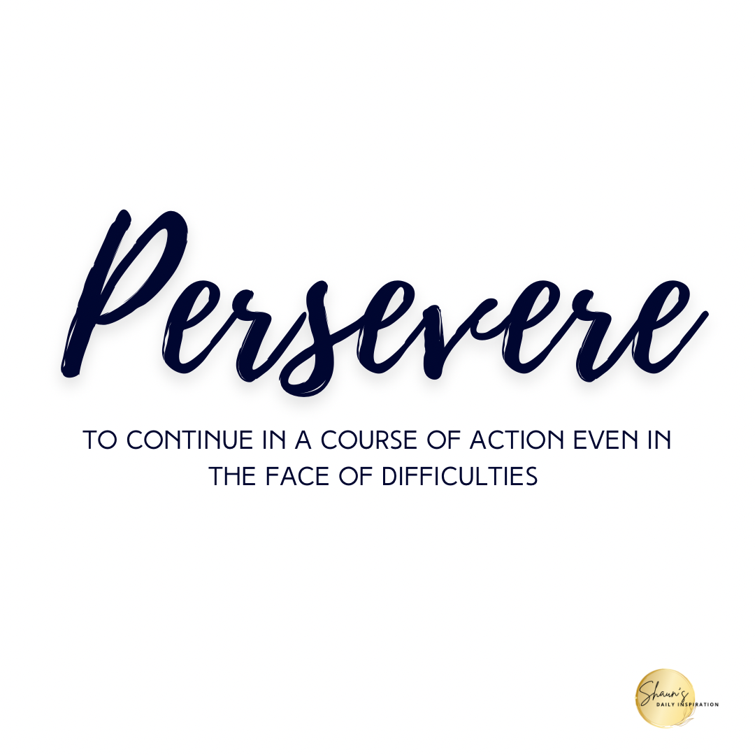 PERSEVERE – It’s Shaun’s World