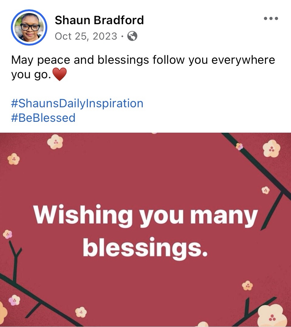 Peace and Blessings – It’s Shaun’s World