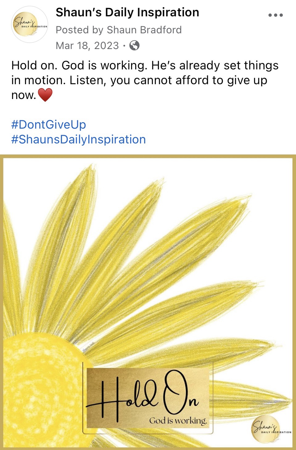 Mid-Morning Inspiration – It’s Shaun’s World