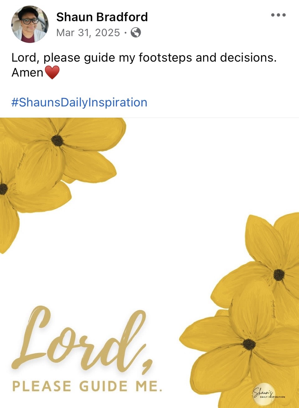 Lord, Guide My Footsteps and Decisions – It’s Shaun’s World